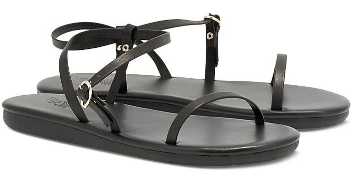 Ancient Greek Sandals Niove Strappy Platform Flip Flops in Black | Lyst