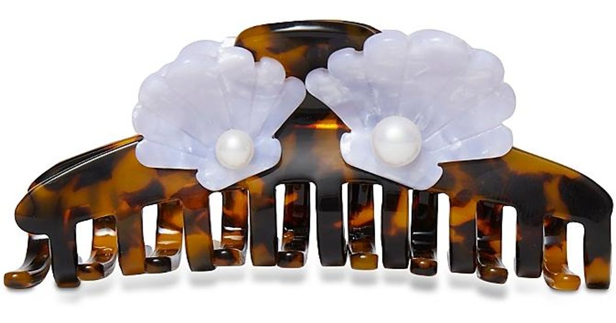 Lele Sadoughi Shell Claw Clip in White | Lyst