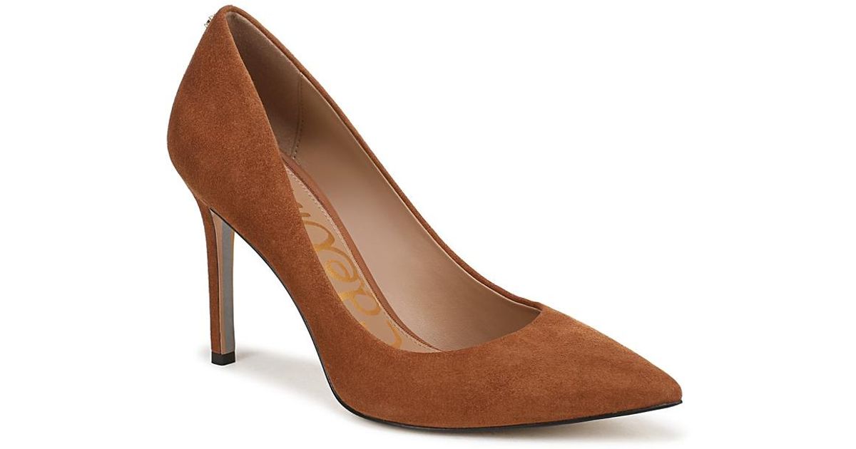 Sam Edelman Hazel Suede Pumps in Brown | Lyst UK