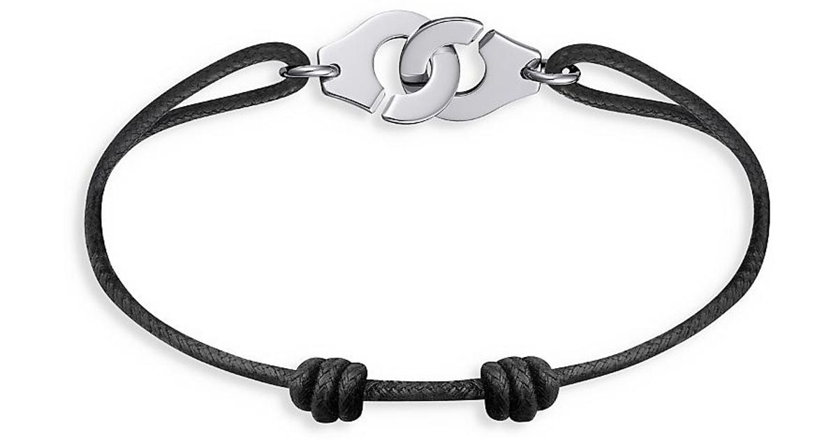 Dinh Van 18K Menottes R12 Intertwined Handcuff Charm Adjustable Cord ...