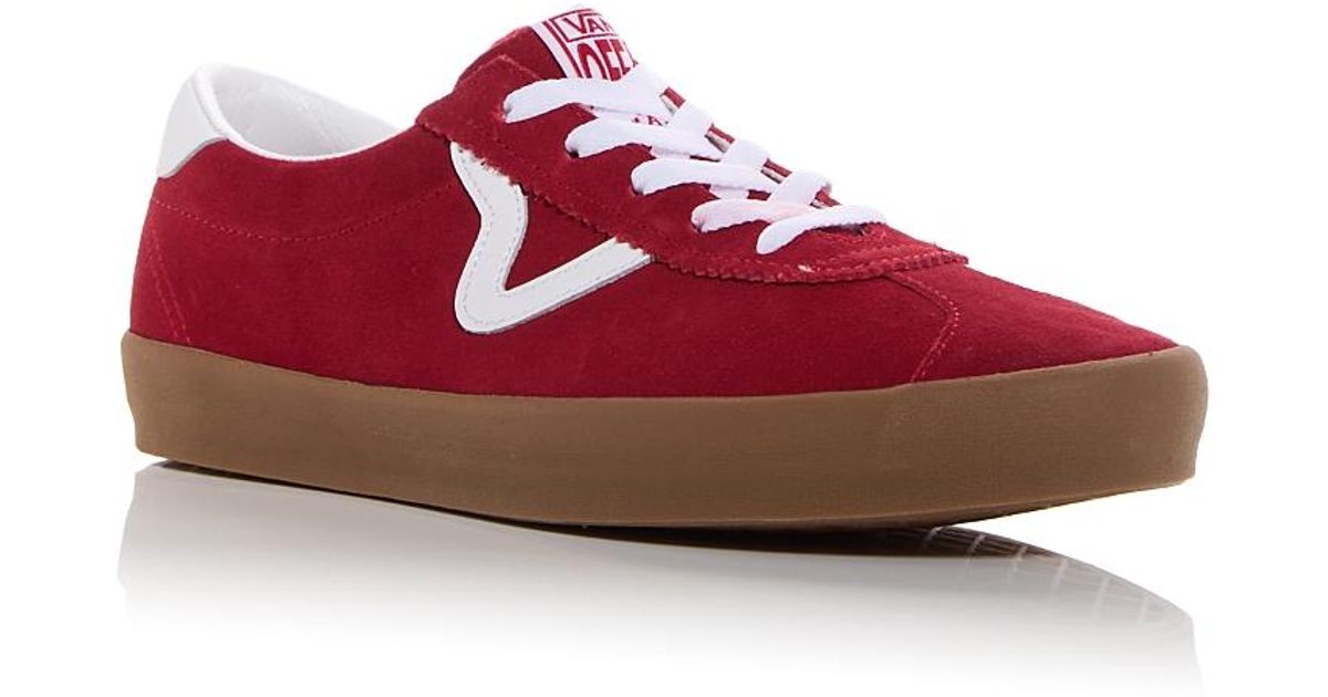 Vans Track Sport Low Top Sneakers in Red for Men | Lyst
