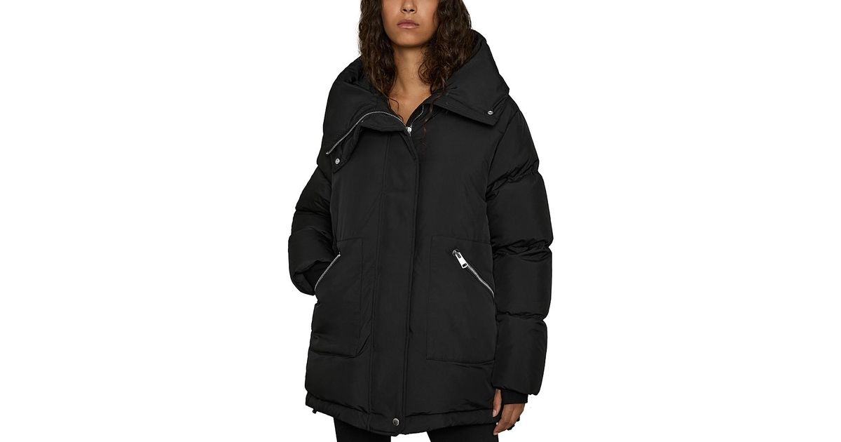Reiss Lexie Down Puffer Coat in Black | Lyst