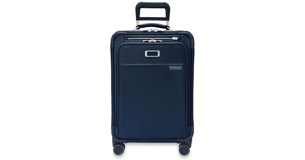 Briggs & Riley Baseline Essential Carry On Spinner Suitcase in Blue | Lyst