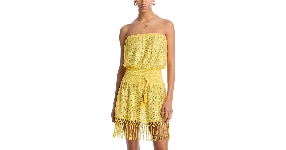 Ramy Brook Lauryn Swim Coverup Dress In Yellow Lyst