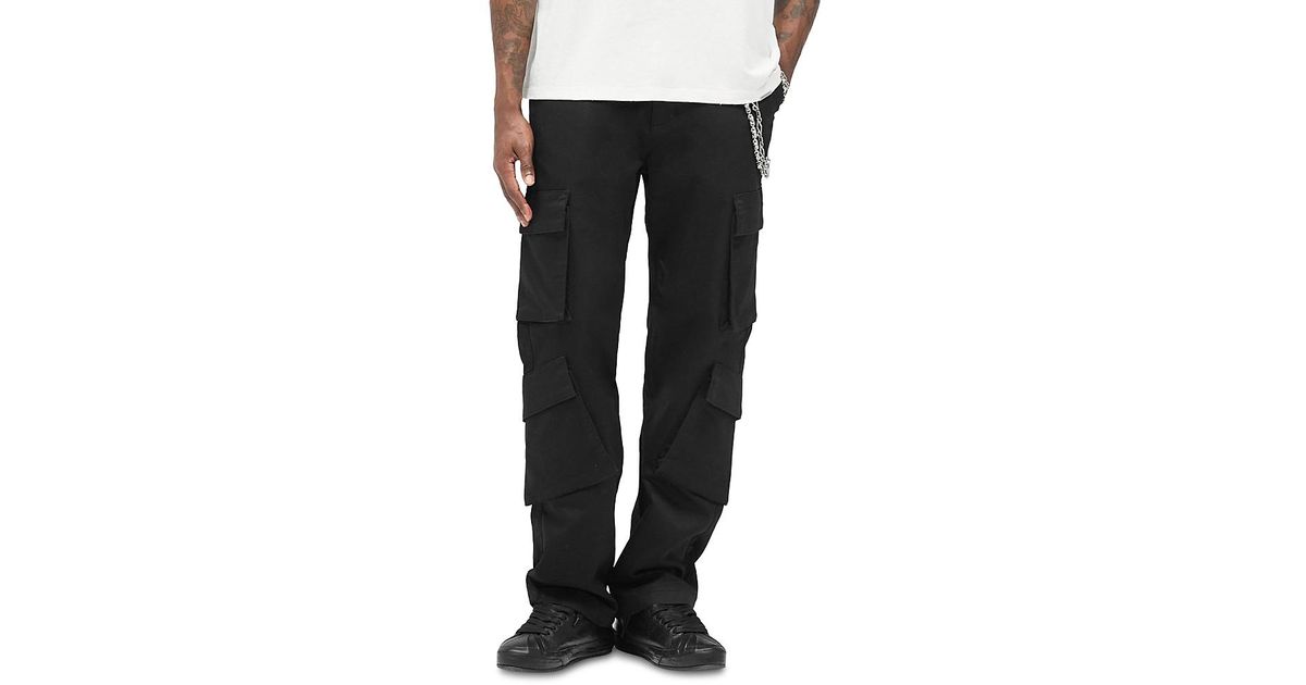 Represent Straight Fit Cargo Pants in Black for Men | Lyst