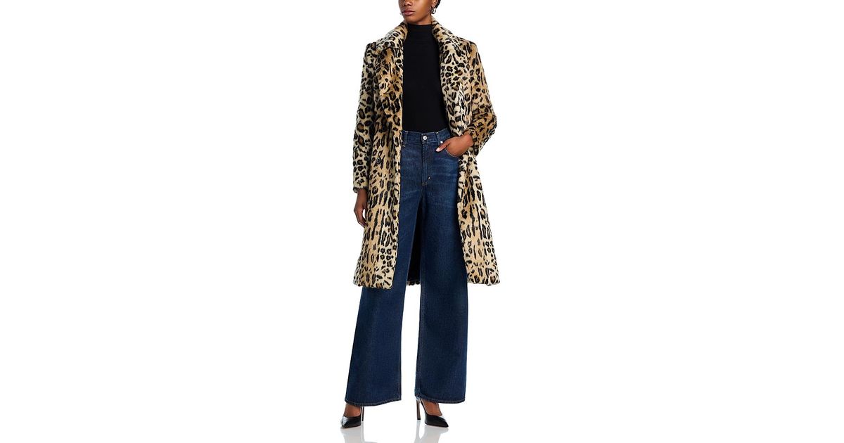 Alice + Olivia Nicholas Faux Fur Coat in Blue | Lyst