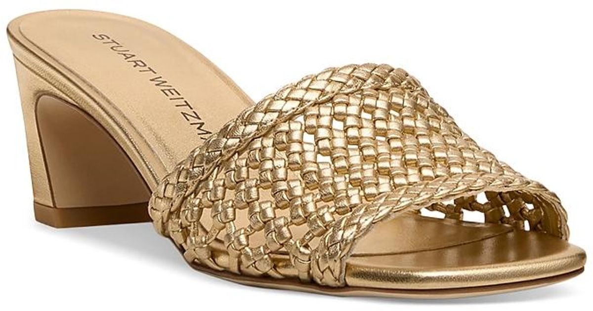 Stuart Weitzman Marina 50 Sandals in Natural | Lyst