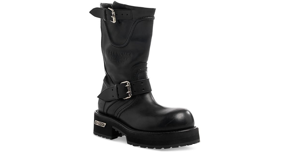 Balenciaga Venom Buckle Boots in Black for Men | Lyst