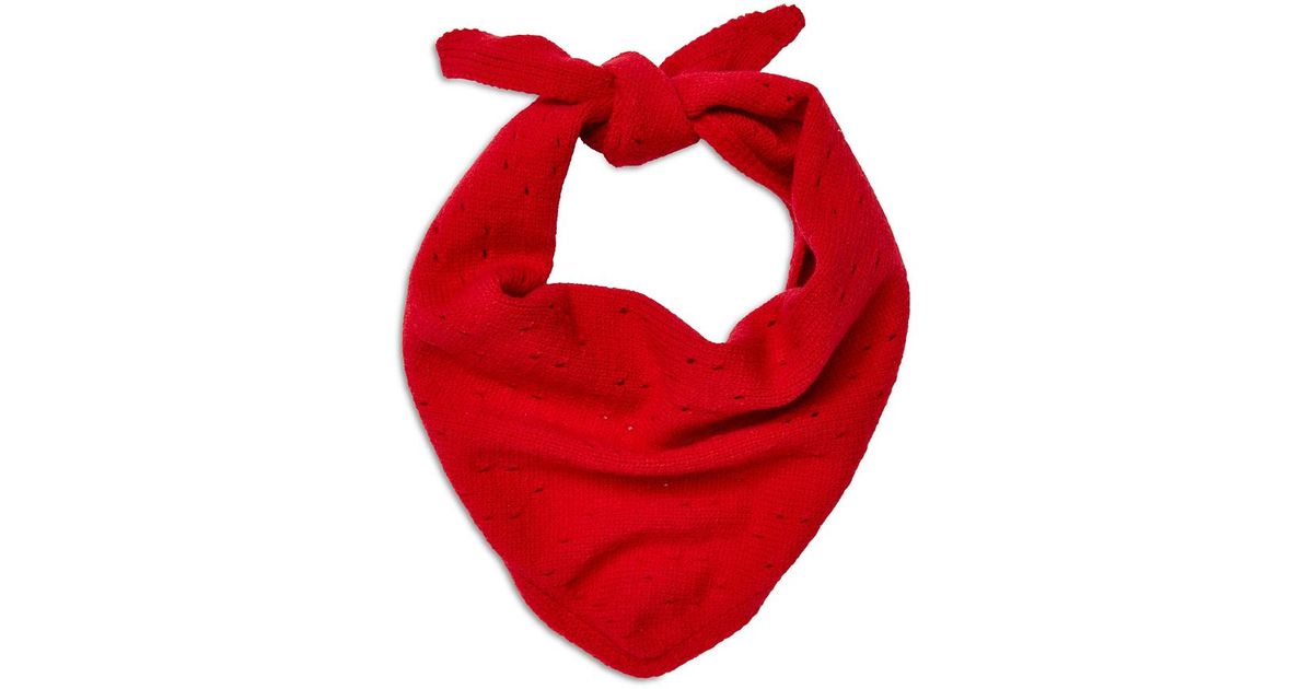 Free People Essential Triangle Knit Neck Scarf in Red | Lyst UK