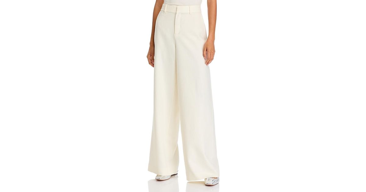 LoveShackFancy Samuela Wide Leg Pants in Natural | Lyst
