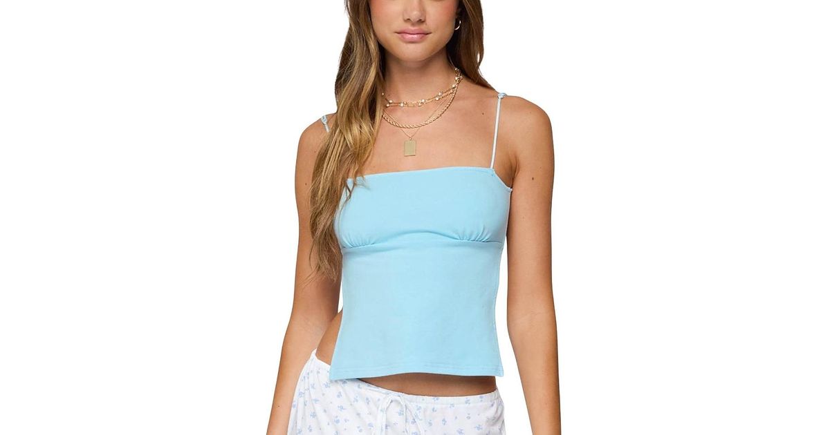Edikted Jinx Open-Back Top in Blue | Lyst