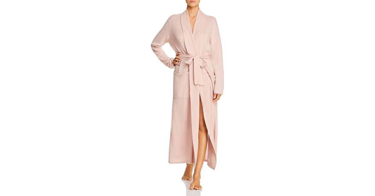Arlotta By Chris Arlotta Cashmere Blend Long Robe in Pink | Lyst UK