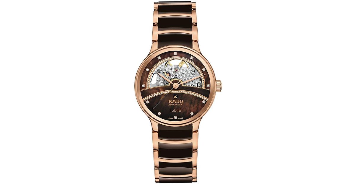 Rado Centrix Diamonds Open Heart Automatic Watch, 35Mm in White | Lyst