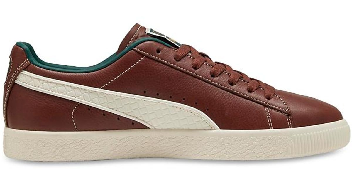 PUMA Clyde Palais Artisan Sneakers in Brown | Lyst