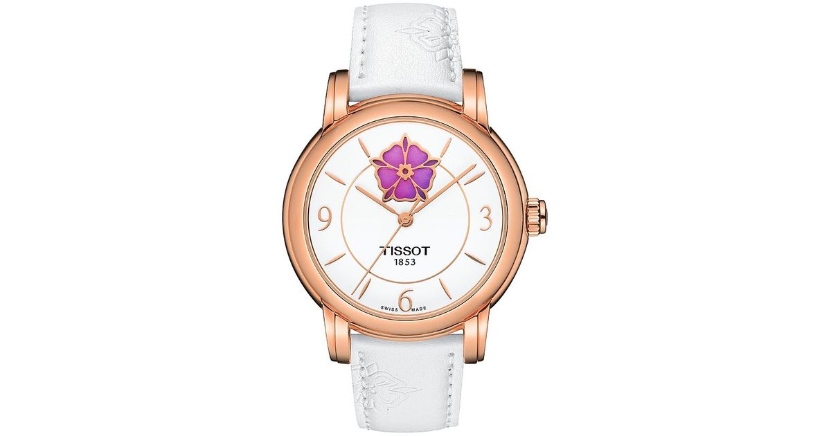 Tissot Lady Heart Flower Powermatic 80 Watch, 35Mm in Pink | Lyst