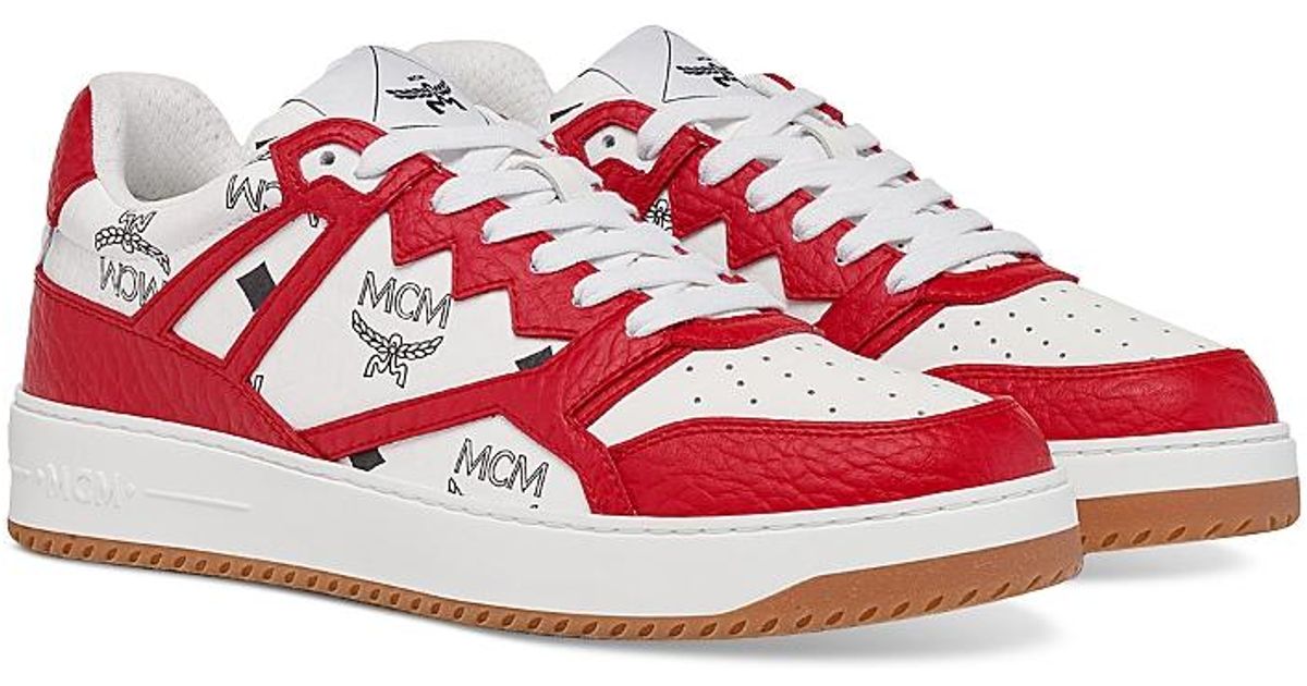 MCM Neo Dery Low Top Sneakers in Red | Lyst