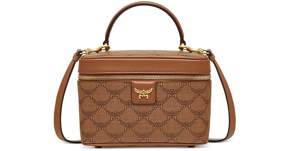 MCM Himmel Small Lauretos Vanity Crossbody in Brown | Lyst