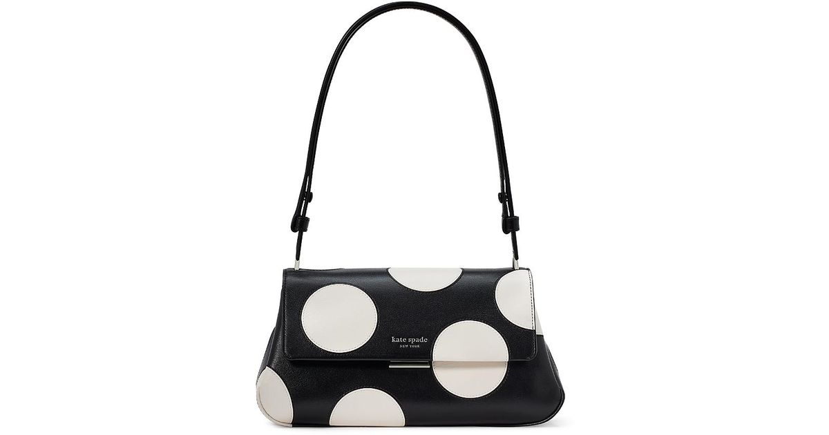 Kate Spade Grace Dot Convertible Shoulder Bag in Black | Lyst