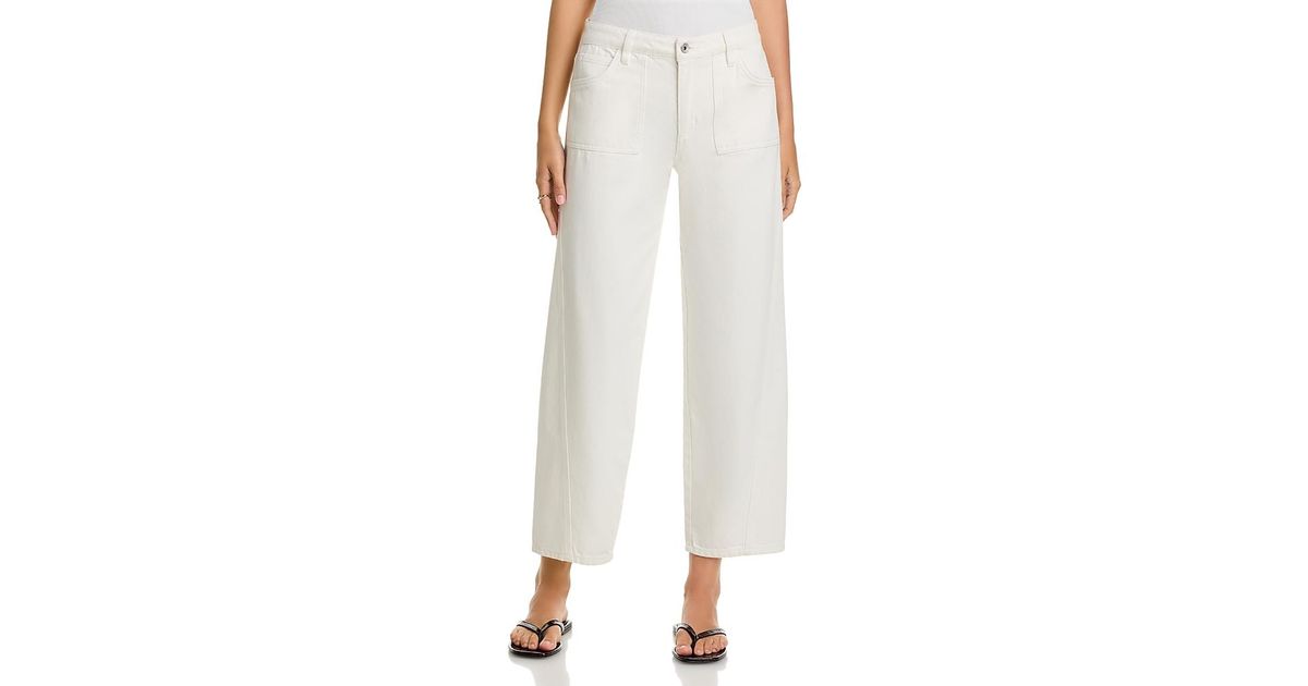 Sanctuary District High Rise Column Ankle Jeans in White | Lyst UK