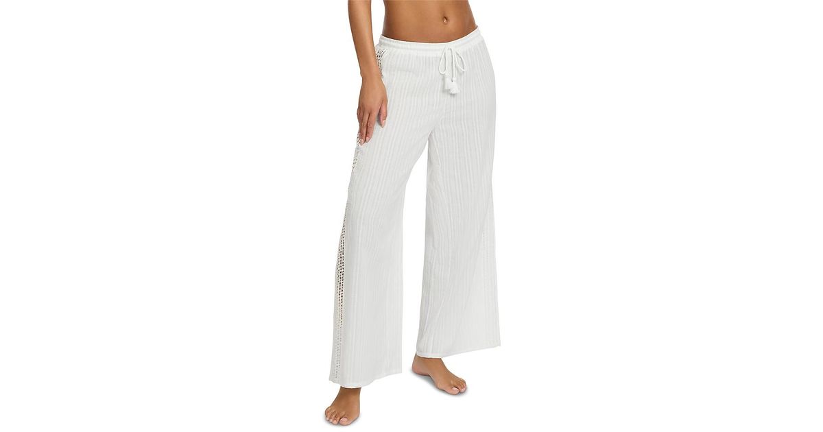 Robin Piccone Marina Long Pants in White | Lyst