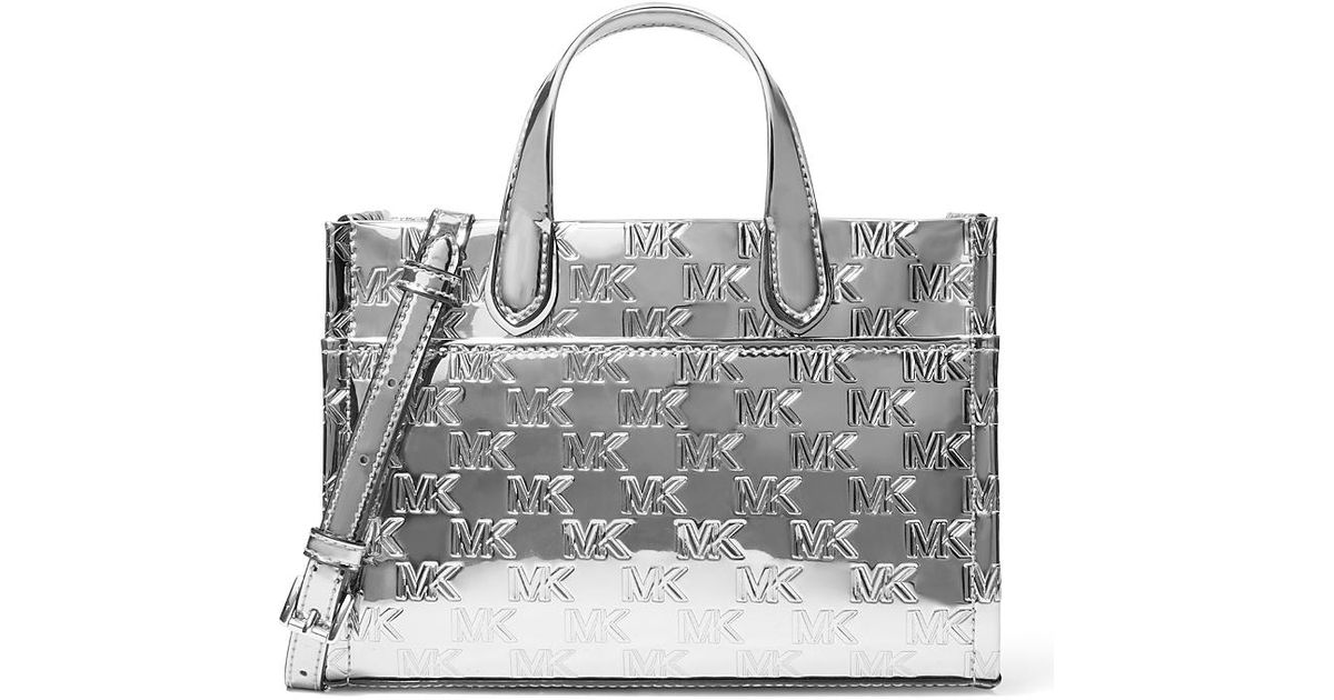 Michael Kors Gigi Small East West Messenger Tote in Gray | Lyst