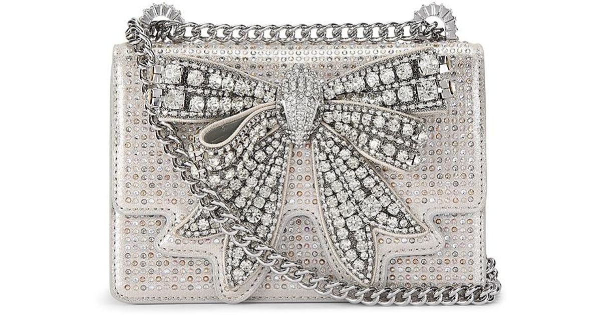 Kurt Geiger Shoreditch Small Bow Convertible Crossbody in Gray | Lyst