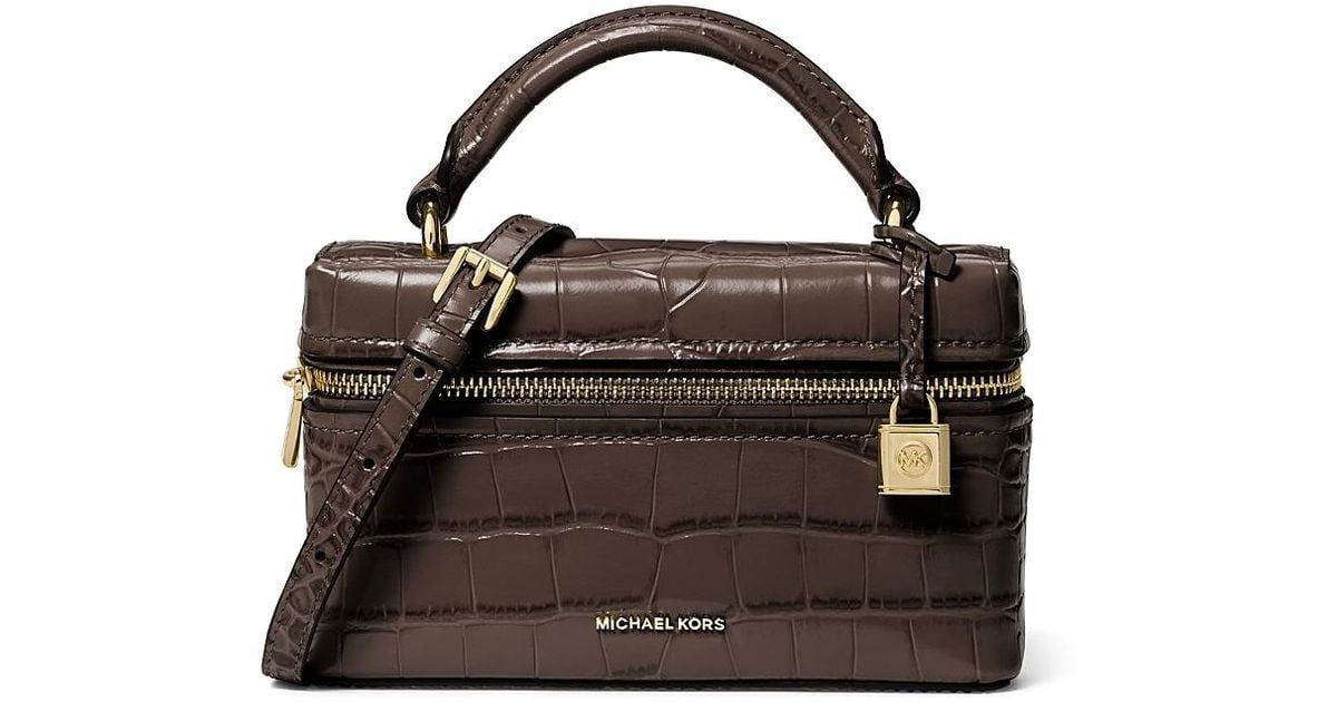 Michael Kors Jana Mini Top Handle Crossbody in Black | Lyst