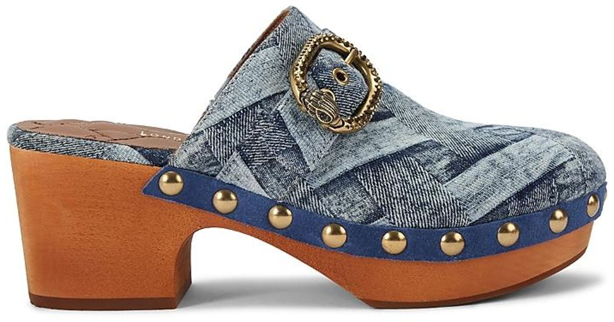 Kurt Geiger Mayfair Studded Clogs in Blue | Lyst