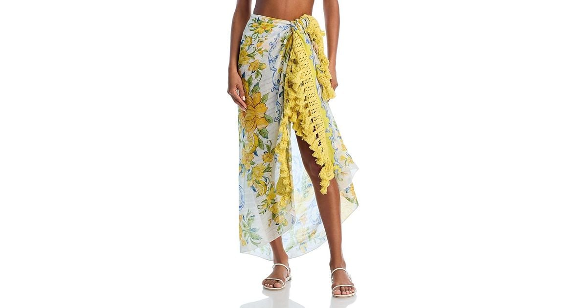 FARM Rio Sicily Sarong Swim Cover-Up in Yellow | Lyst