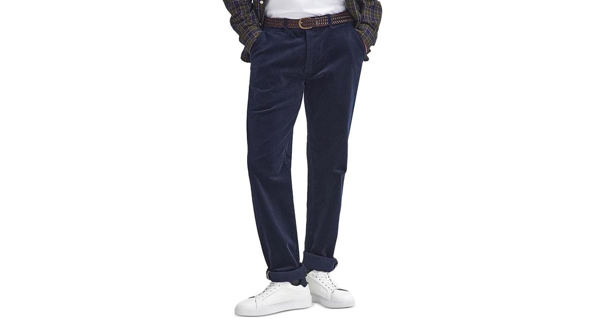 Barbour Stretch Corduroy Tailored Fit Pants in Blue for Men | Lyst