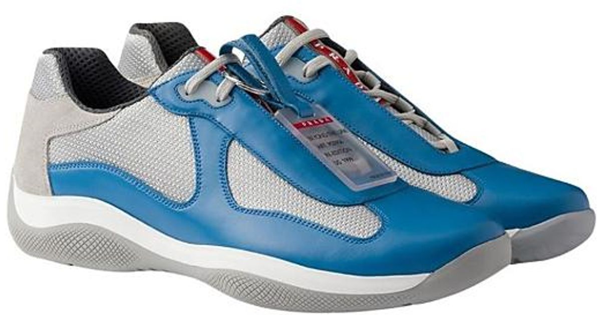 Prada America's Cup Original Sneakers in Blue for Men | Lyst