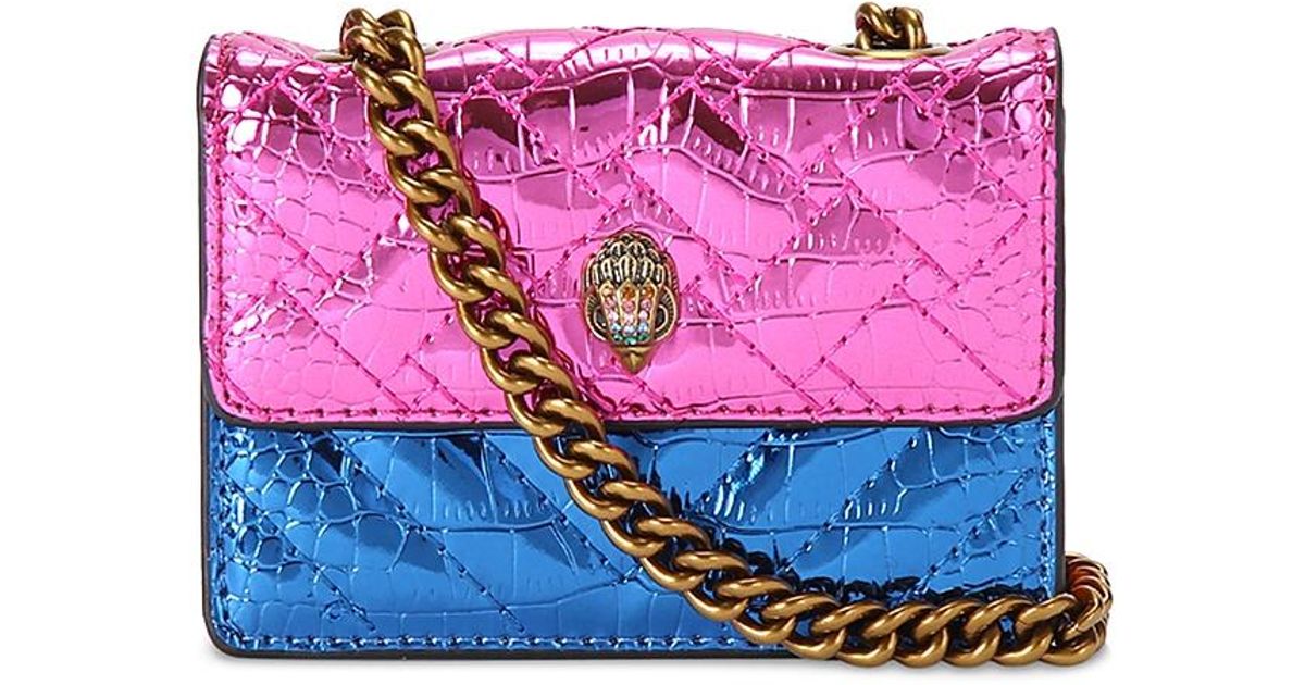 Kurt Geiger Kensington Micro Quilted Crossbody in Purple | Lyst