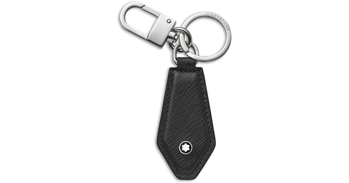 Montblanc Sartorial Leather Diamond Shape Key Fob in White for Men | Lyst
