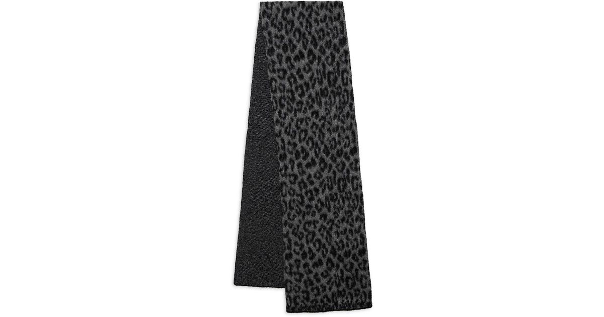 Anine Bing Hannah Print Scarf in Black | Lyst
