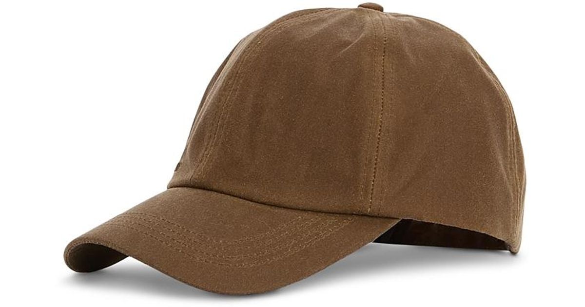 Barbour Waxed Cotton Cap in Brown for Men | Lyst