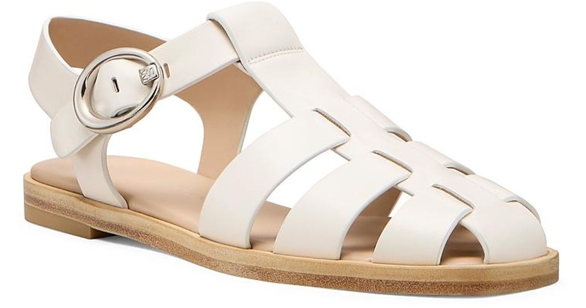 Stuart Weitzman Villa Fisherman Sandals in Natural | Lyst UK