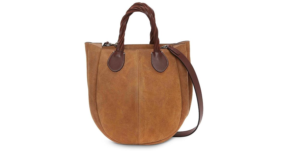 JW Anderson Small Leather Punch Tote in Brown | Lyst