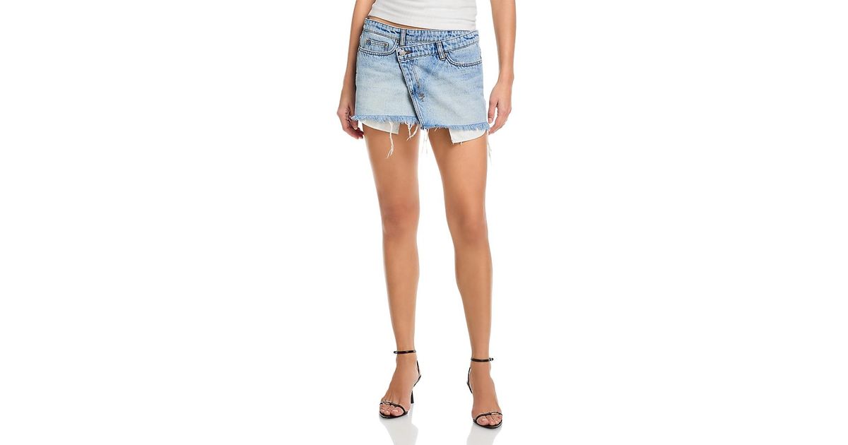 Ksubi Micro Mini Rap Skirt in Blue | Lyst