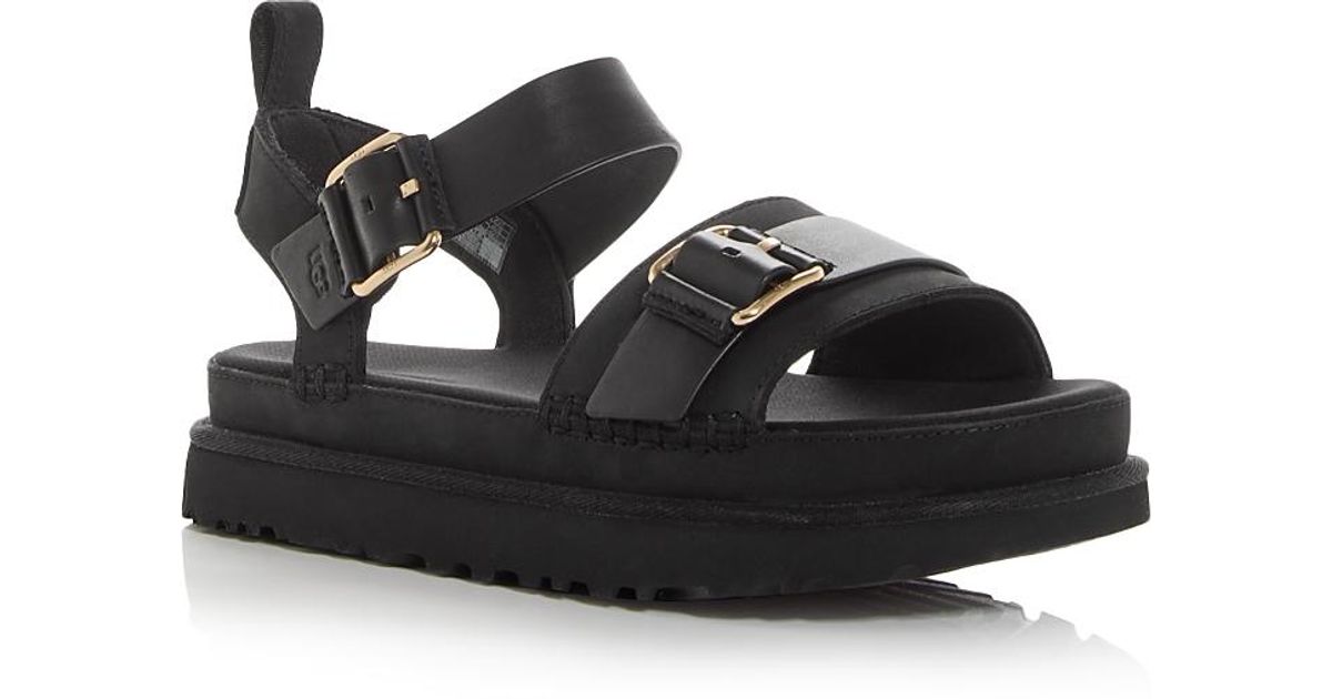 UGG Goldenstar Villa Platform Sandals in Black | Lyst
