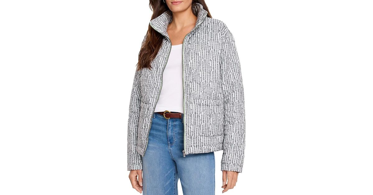 NIC+ZOE Tipped Throw On Quilted Jacket in Gray | Lyst