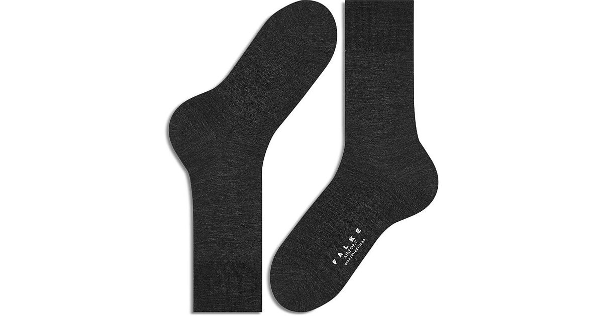 FALKE Airport Wool Blend Melange Socks in Black for Men | Lyst UK