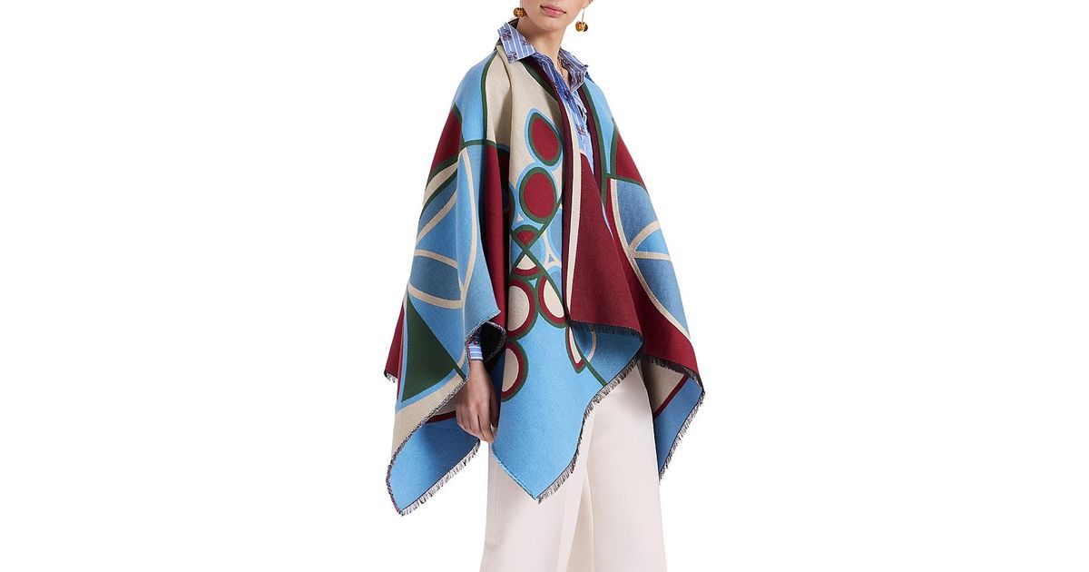 La DoubleJ Poncho in Blue | Lyst