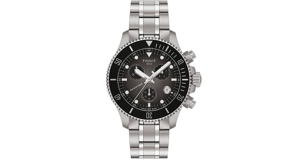 Tissot Seastar 1000 Quartz Chronograph Watch, 38Mm in Gray | Lyst