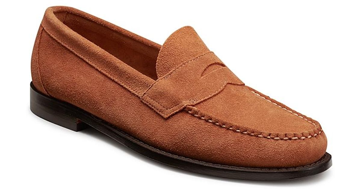 G.H. Bass & Co. G. H. Bass Logan Suede Weejun Loafers in Brown for Men ...