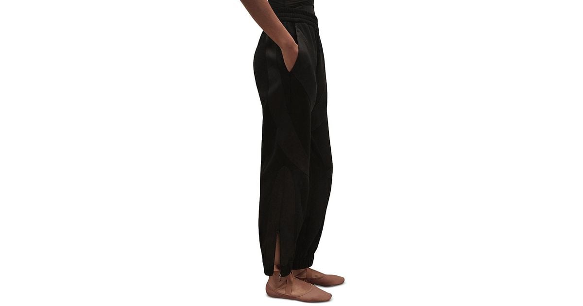 Reiss Plie Woven Mixed Joggers in Black | Lyst