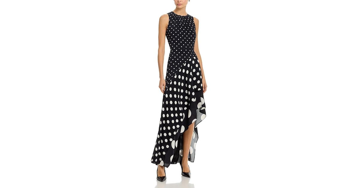 MILLY Spencer Maxi Dress in Black | Lyst UK