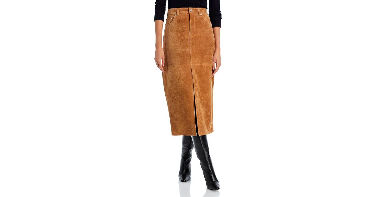 Blank NYC Suede Midi Skirt | Lyst UK