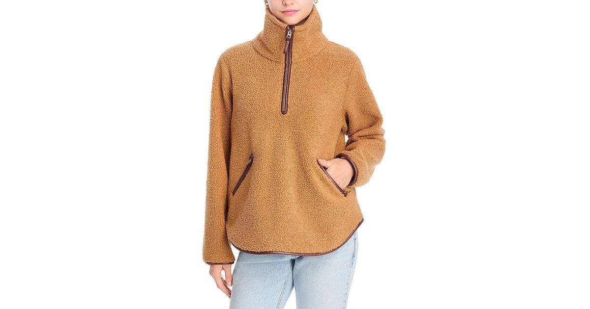 Tommy Bahama High Pile Fleece Popover in Orange | Lyst UK