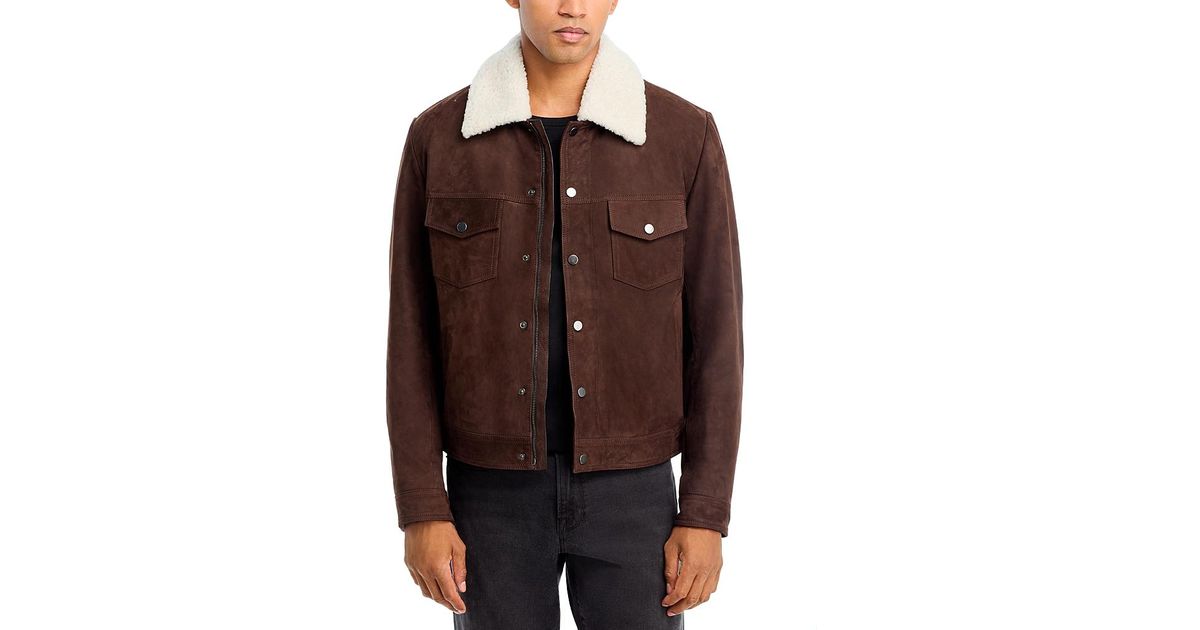 BOSS X Beckham Mordy Leather Jacket in Brown for Men | Lyst