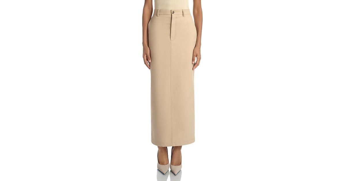 Wardrobe NYC Wardrobe. Nyc Drill Column Skirt in Natural | Lyst